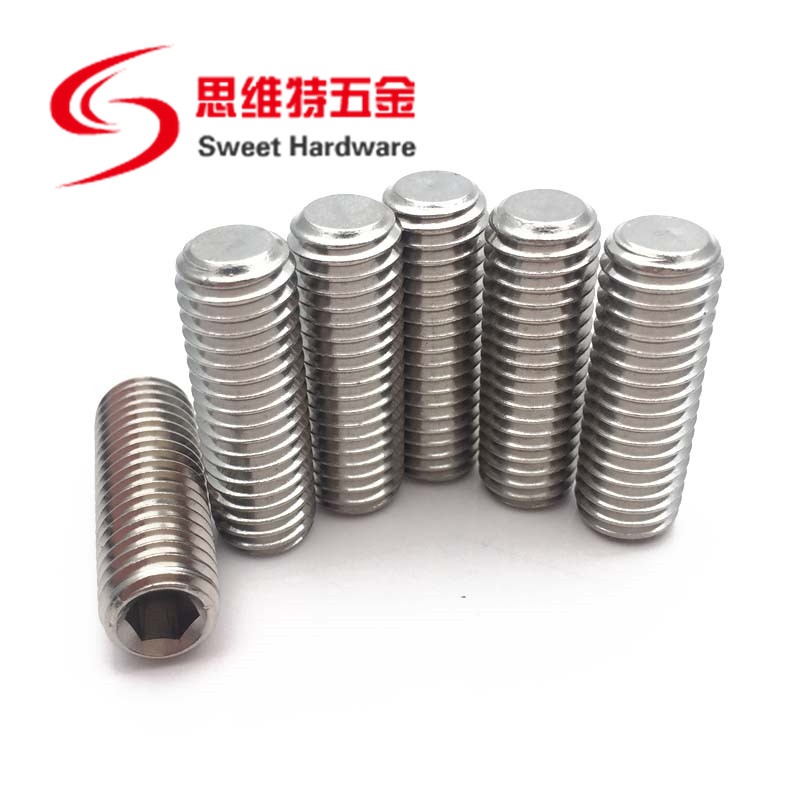 SS304 stainless steel DIN913 flat grub set screw